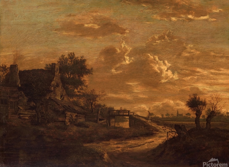 Landscape at Sunset [circa 1654–57] by Raphael Govertsz. Camphuysen ...